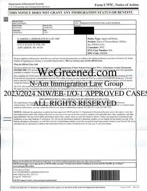 NIW/EB1A/EB1B Approved Cases - North America Immigration Law Group ...