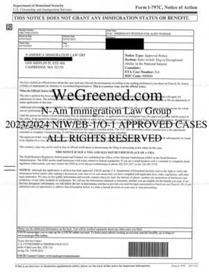 NIW/EB1A/EB1B Approved Cases - North America Immigration Law Group ...