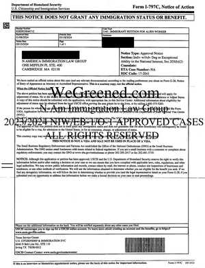 NIW/EB1A/EB1B Approved Cases - North America Immigration Law Group ...