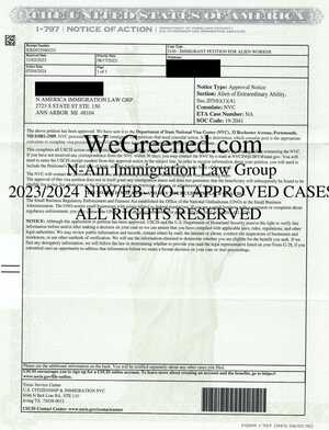 NIW/EB1A/EB1B Approved Cases - North America Immigration Law Group ...