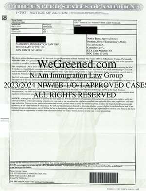 NIW/EB1A/EB1B Approved Cases - North America Immigration Law Group ...