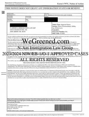 NIW/EB1A/EB1B Approved Cases - North America Immigration Law Group ...