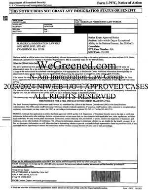 NIW/EB1A/EB1B Approved Cases - North America Immigration Law Group ...