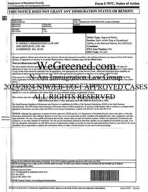 NIW/EB1A/EB1B Approved Cases - North America Immigration Law Group ...